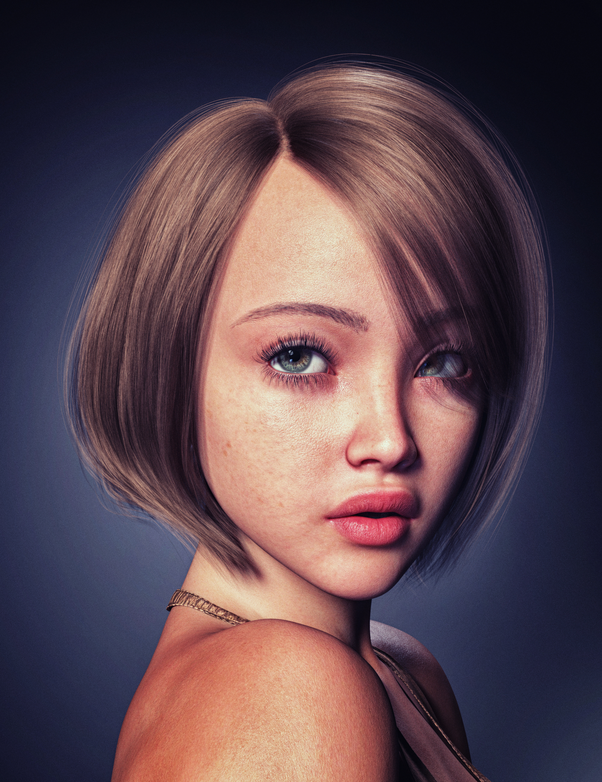 FE Side Bob Hair for Genesis 9 | Daz 3D