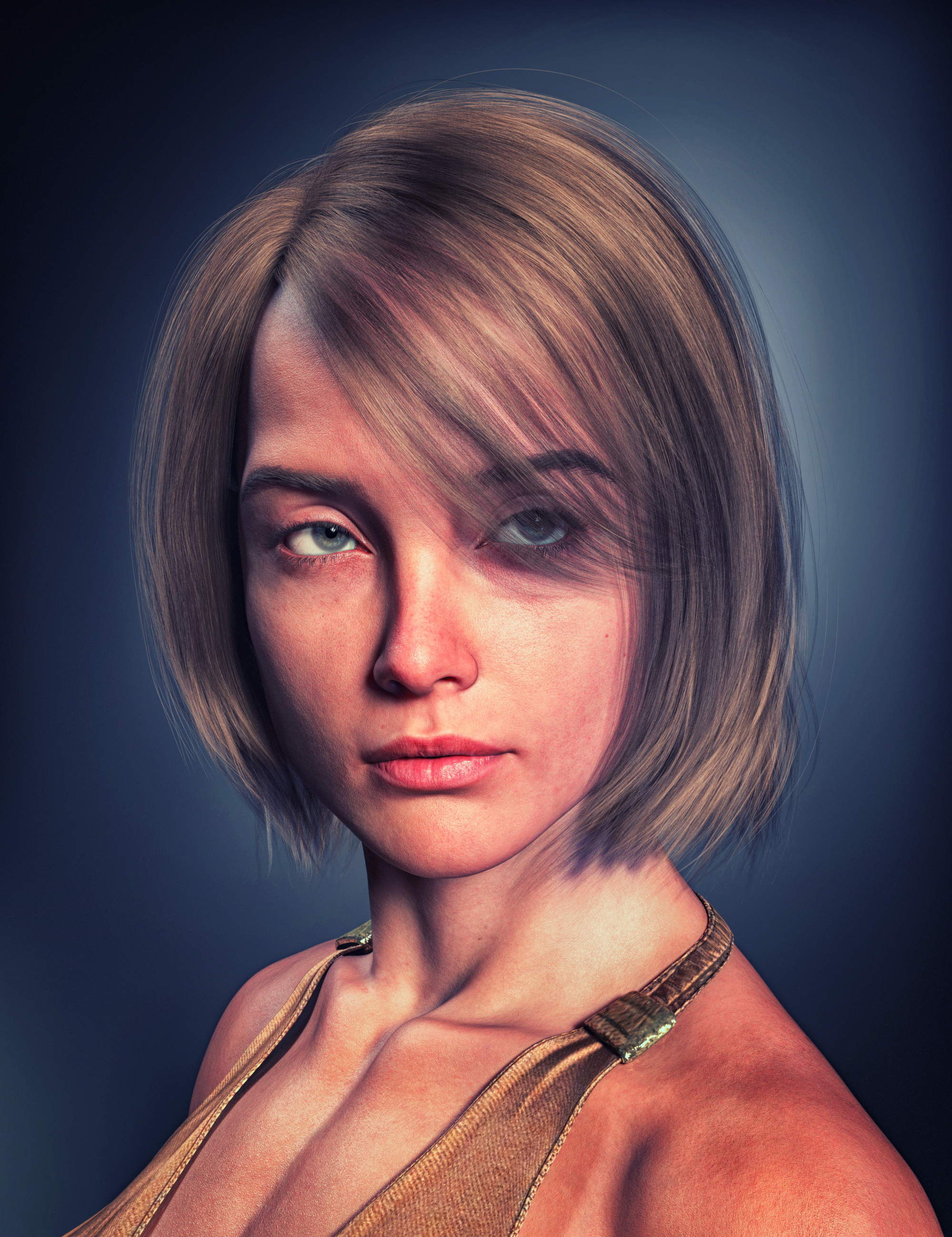 FE Side Bob Hair for Genesis 9 | Daz 3D