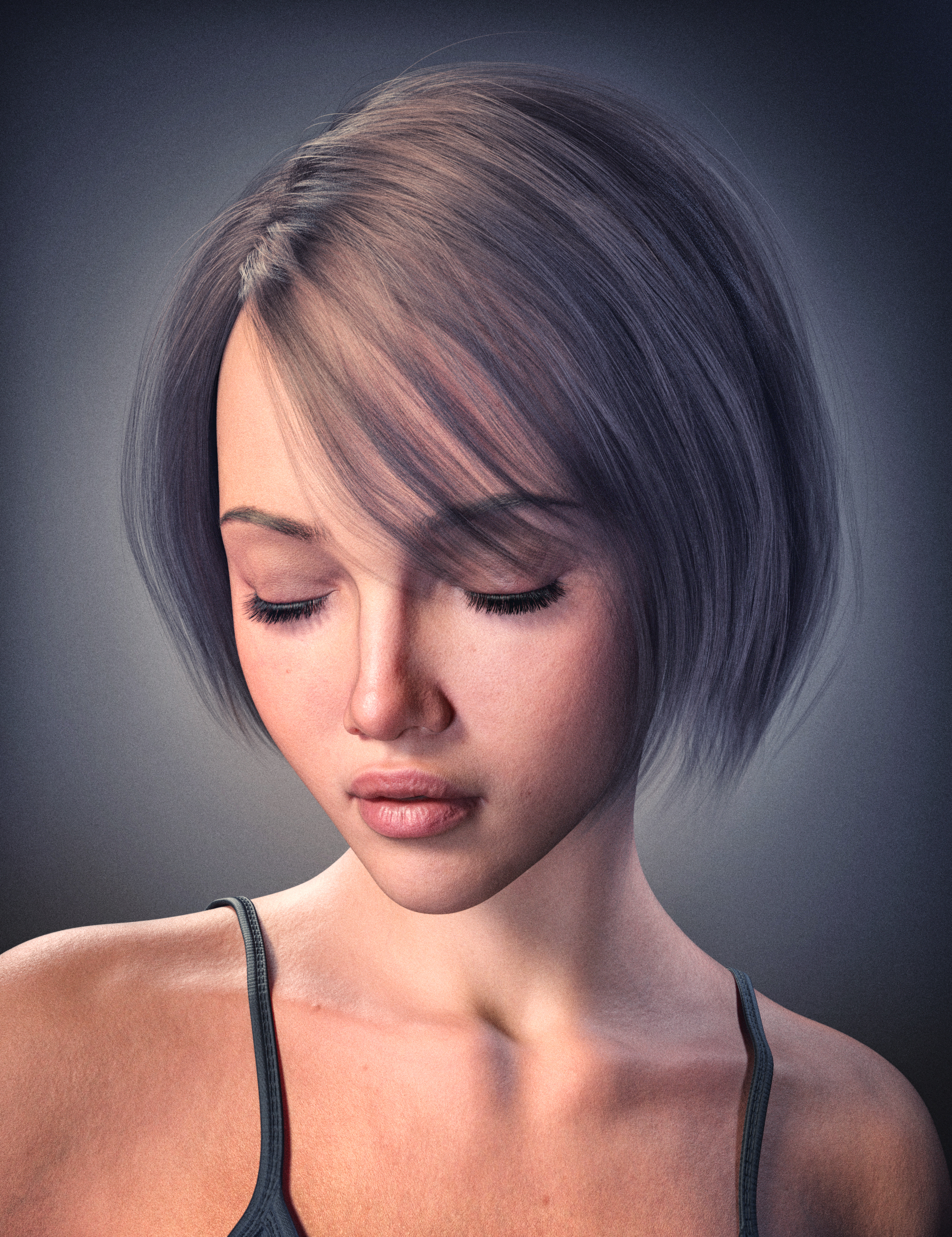 FE Side Bob Hair for Genesis 9 | Daz 3D