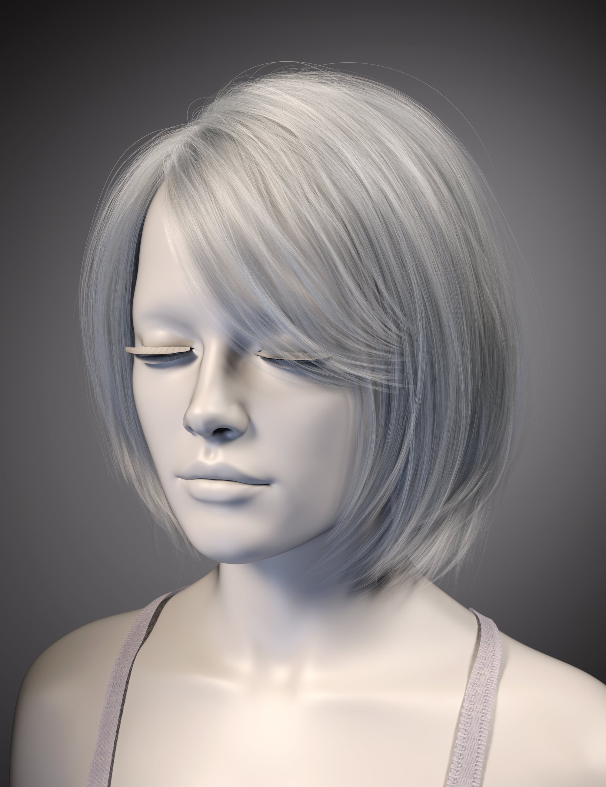 FE Side Bob Hair for Genesis 9 | Daz 3D