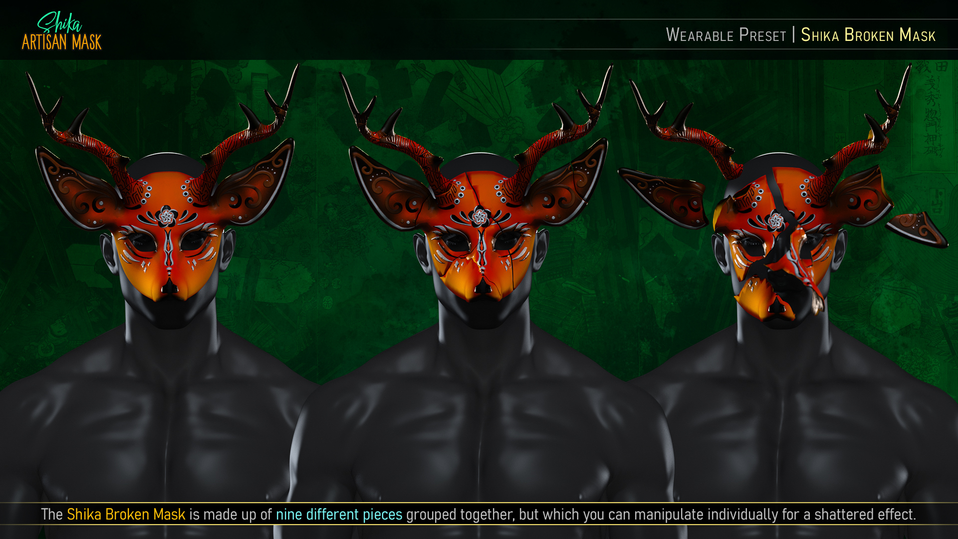FPE Artisan Mask Shika for Genesis 8 and 9 | Daz 3D
