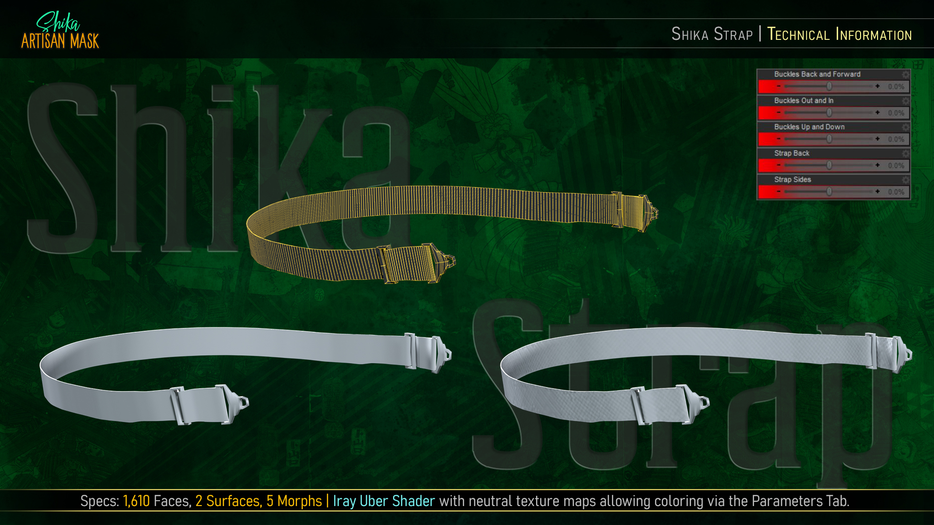 FPE Artisan Mask Shika for Genesis 8 and 9 | Daz 3D