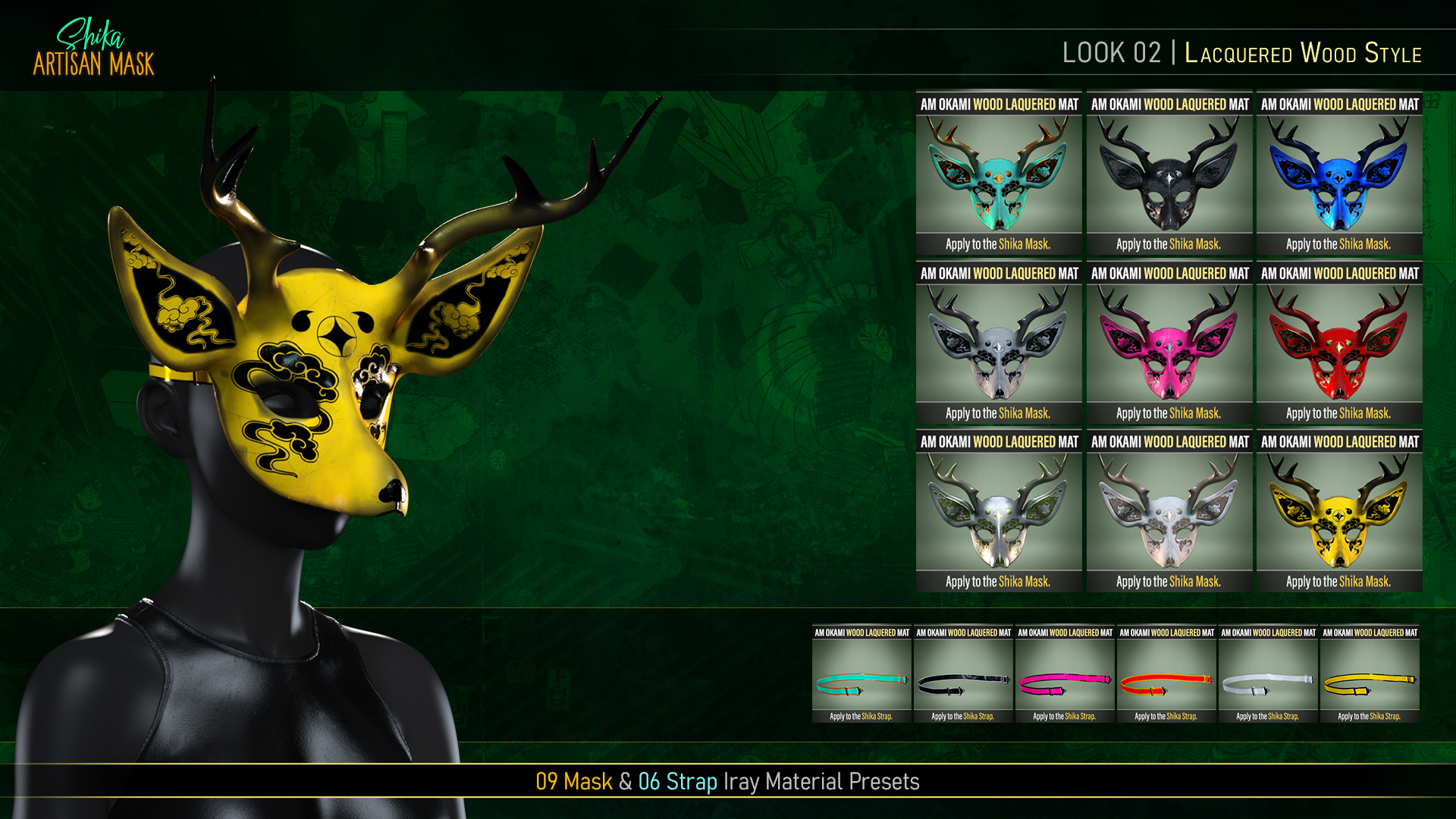 FPE Artisan Mask Shika for Genesis 8 and 9 | Daz 3D