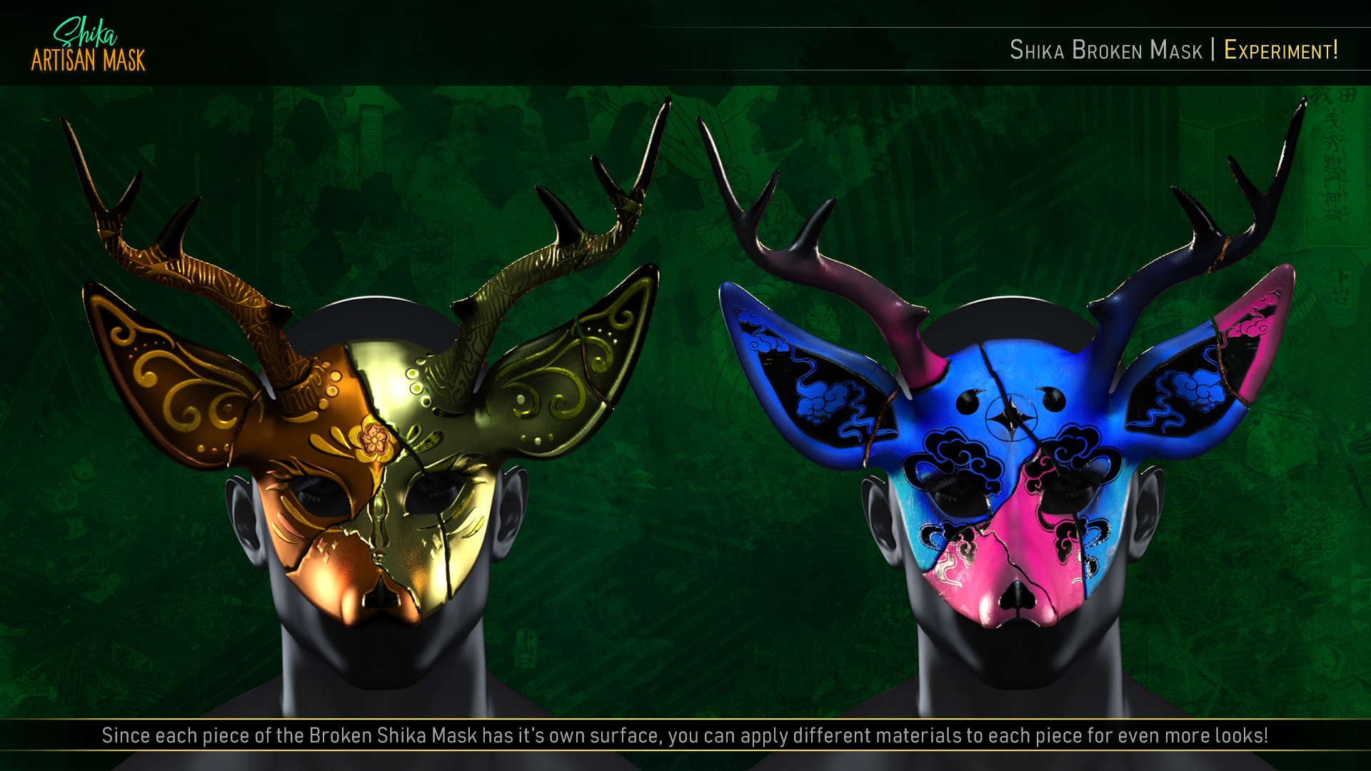 FPE Artisan Mask Shika for Genesis 8 and 9 | Daz 3D