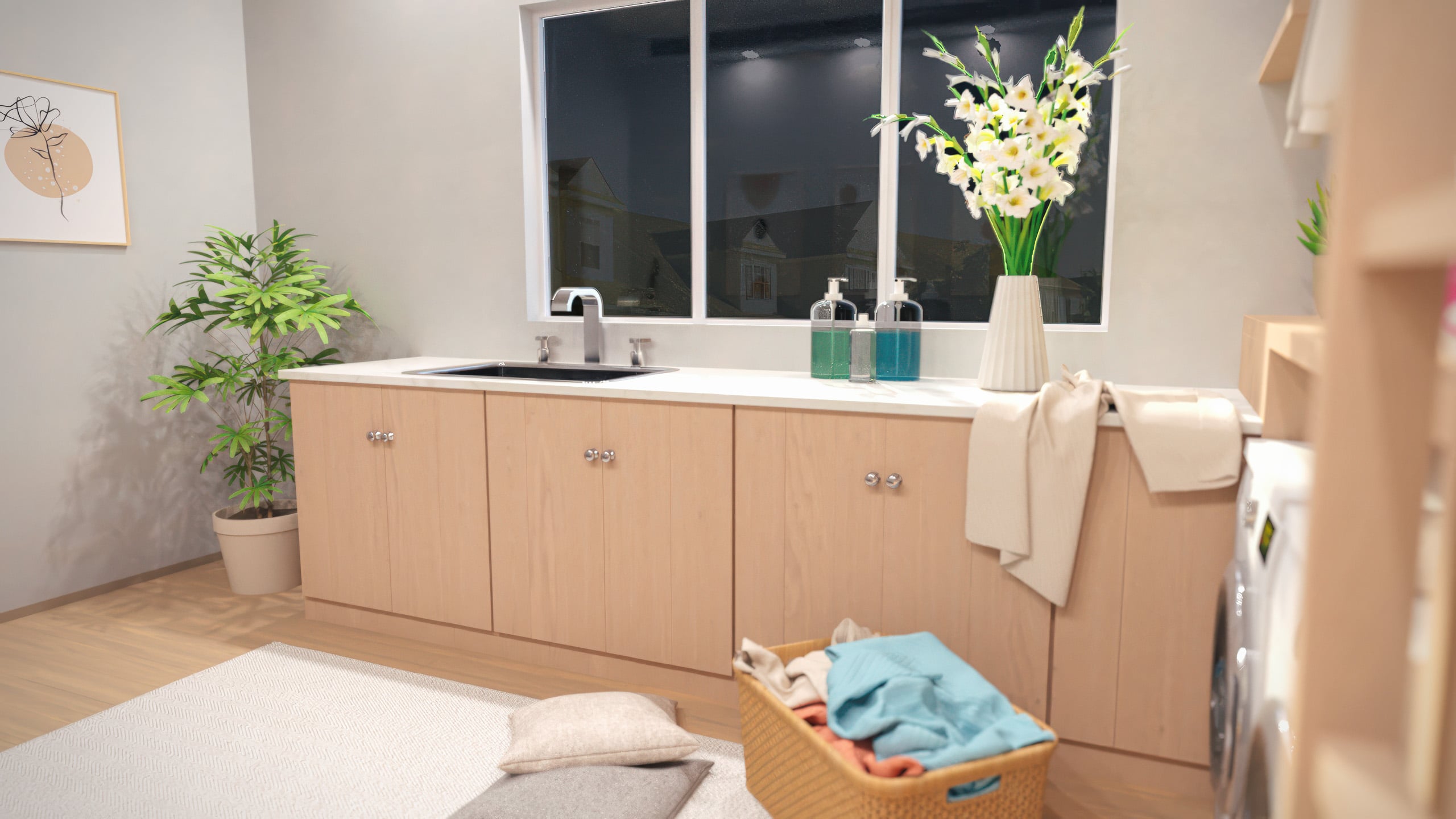 Laundry Room Scene 01 | Daz 3D