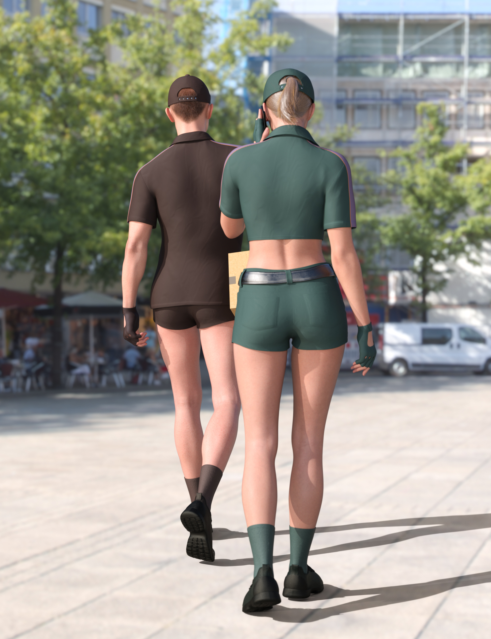 dForce MK Courier Summer Uniform for Genesis 9 | Daz 3D