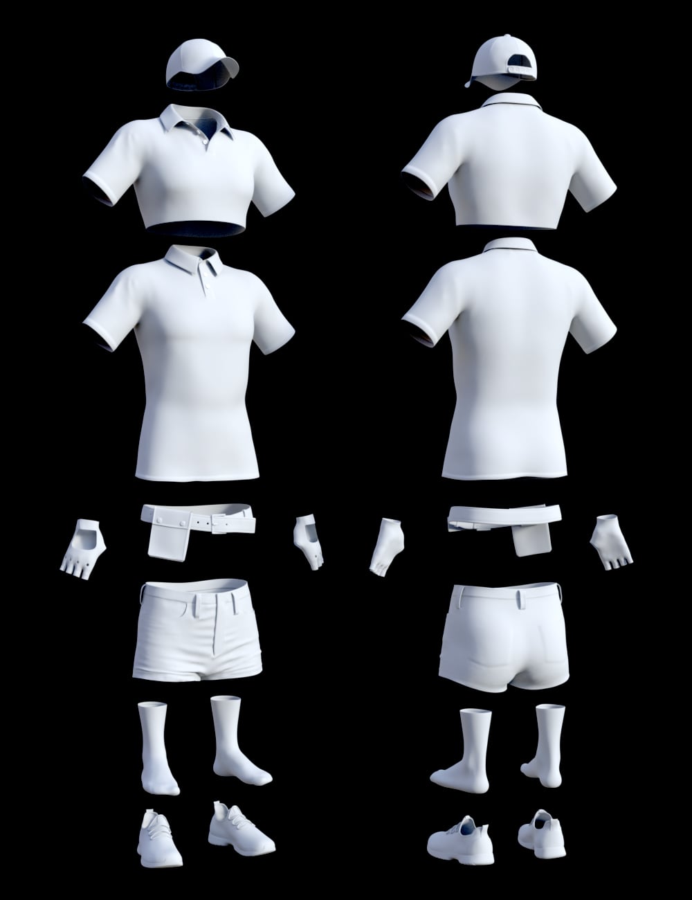 dForce MK Courier Summer Uniform for Genesis 9 | Daz 3D