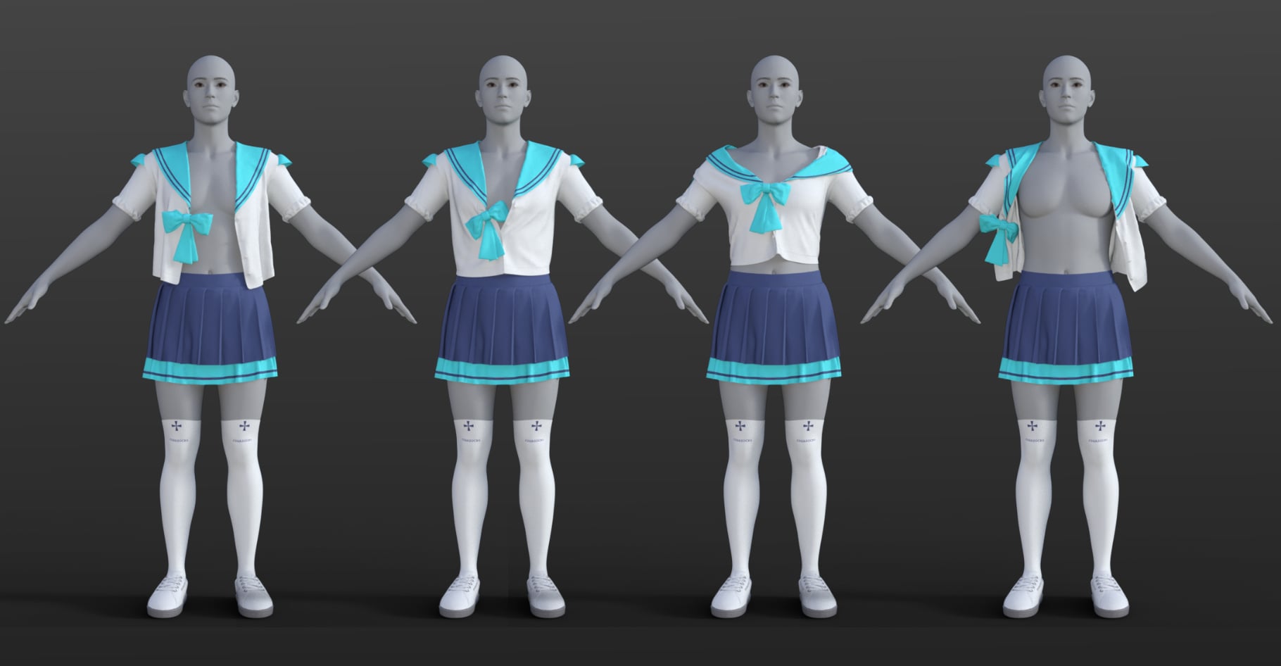 FG dForce Japanese Girl Outfit | Daz 3D