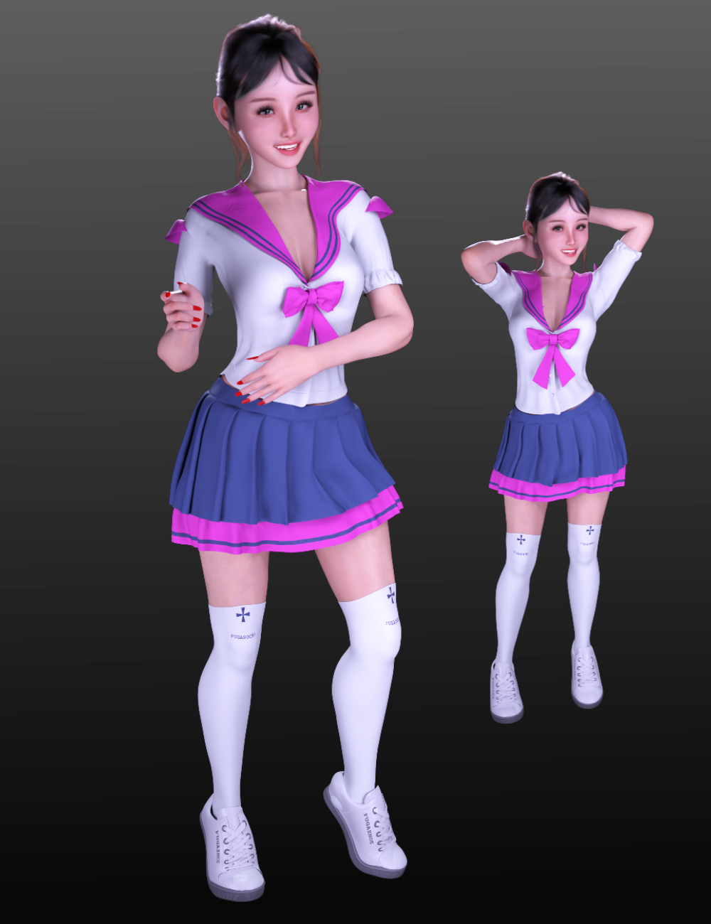 FG dForce Japanese Girl Outfit | Daz 3D