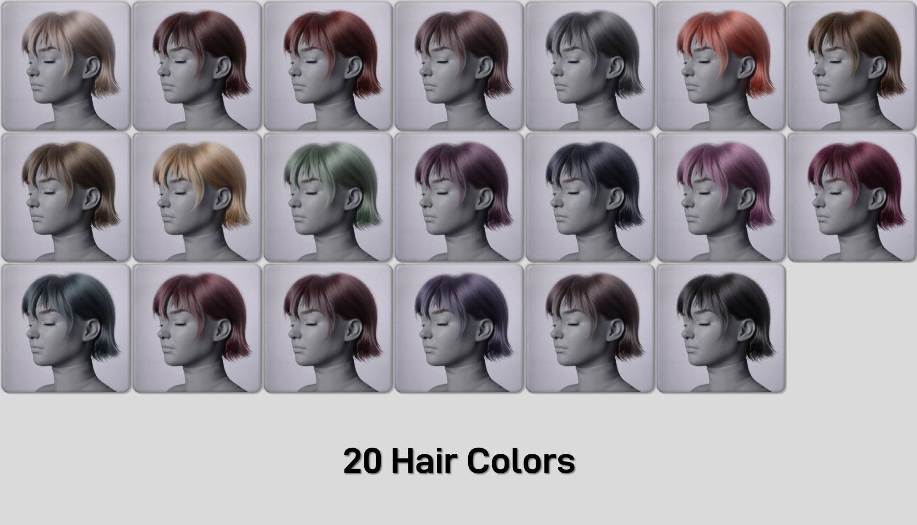 dForce AK Vibrant Hair for Genesis 9 | Daz 3D