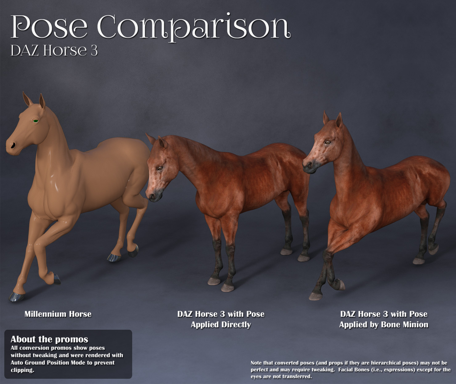 Bone Minion for Millennium Horse Poses | Daz 3D