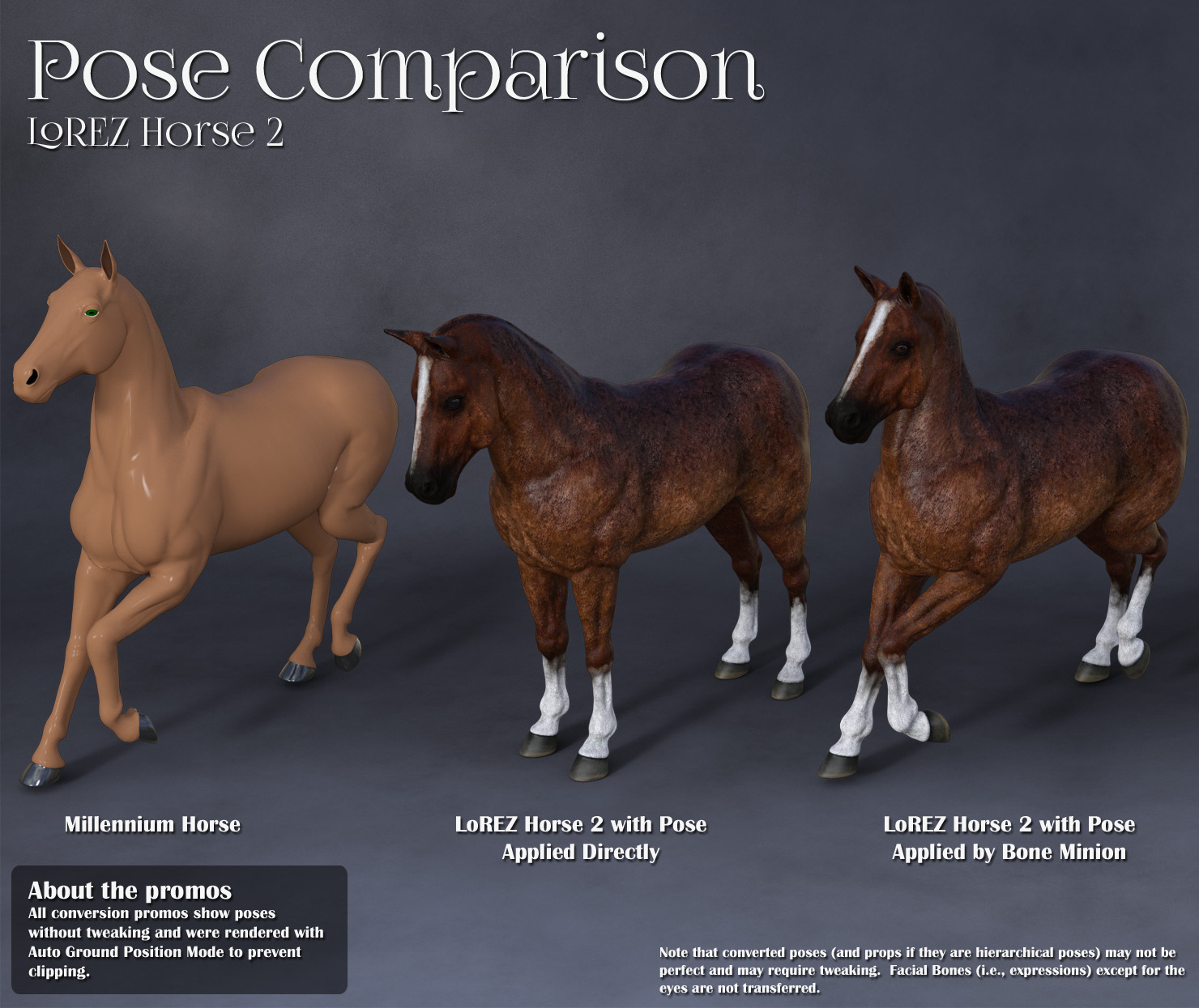 Bone Minion for Millennium Horse Poses | Daz 3D