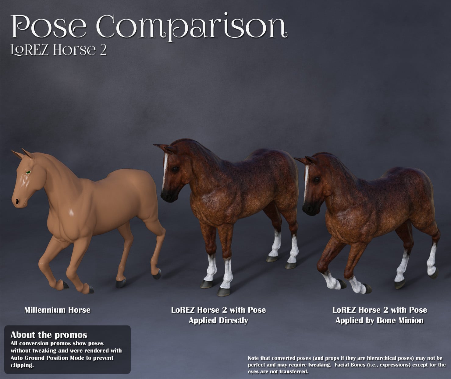 Bone Minion for Millennium Horse Poses | Daz 3D