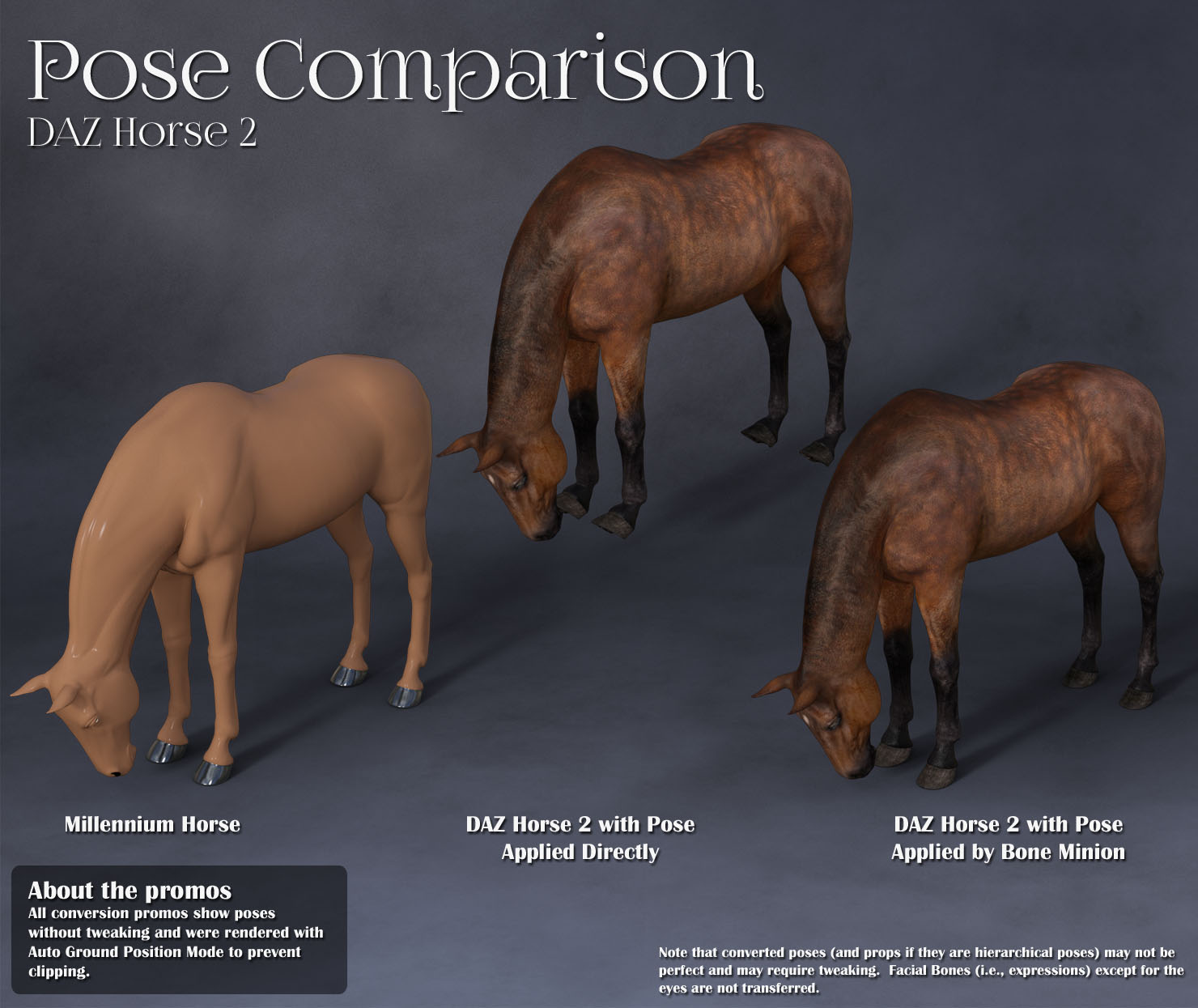 Bone Minion for Millennium Horse Poses | Daz 3D