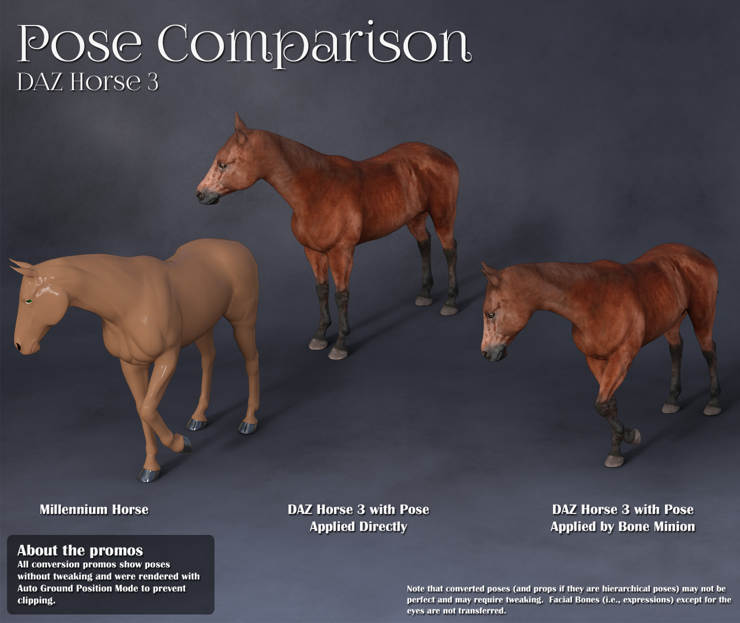 Bone Minion for Millennium Horse Poses | Daz 3D