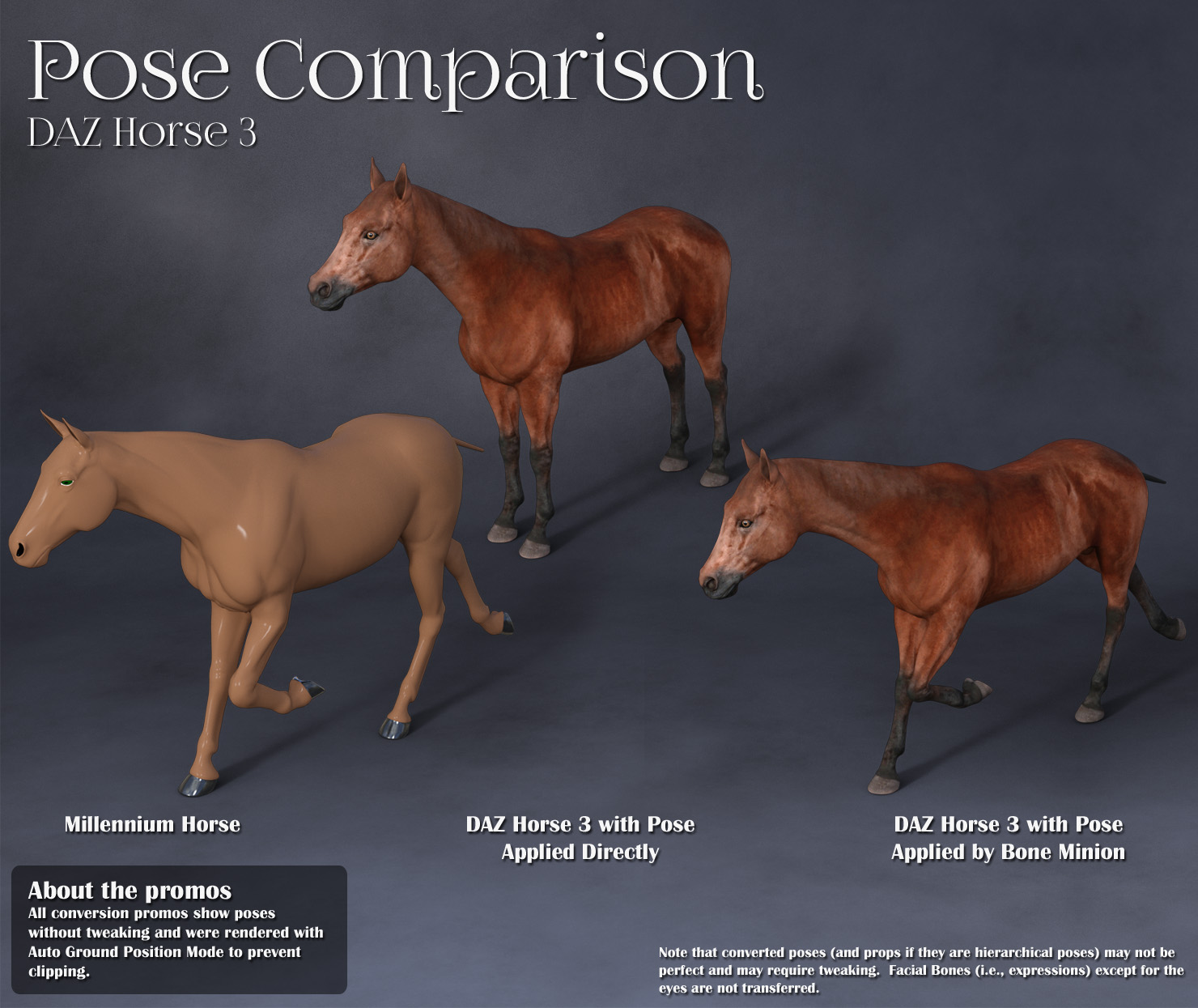 Bone Minion for Millennium Horse Poses | Daz 3D
