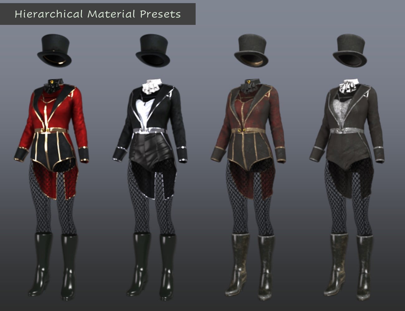 dForce Ringmaster Outfit for Genesis 9 and Genesis 8 Female | Daz 3D