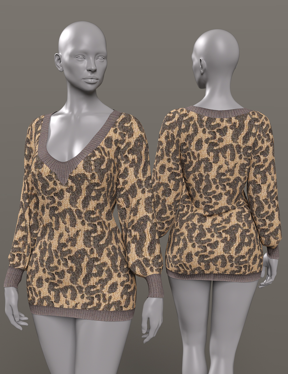 InStyle - dforce Autumn Breeze Sweater Dress Genesis 9 Texture Add-On ...
