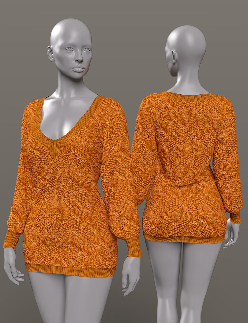 InStyle - dforce Autumn Breeze Sweater Dress Genesis 9 Texture Add-On ...