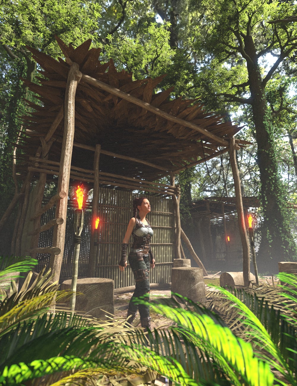 Jungle Huts 1 | Daz 3D