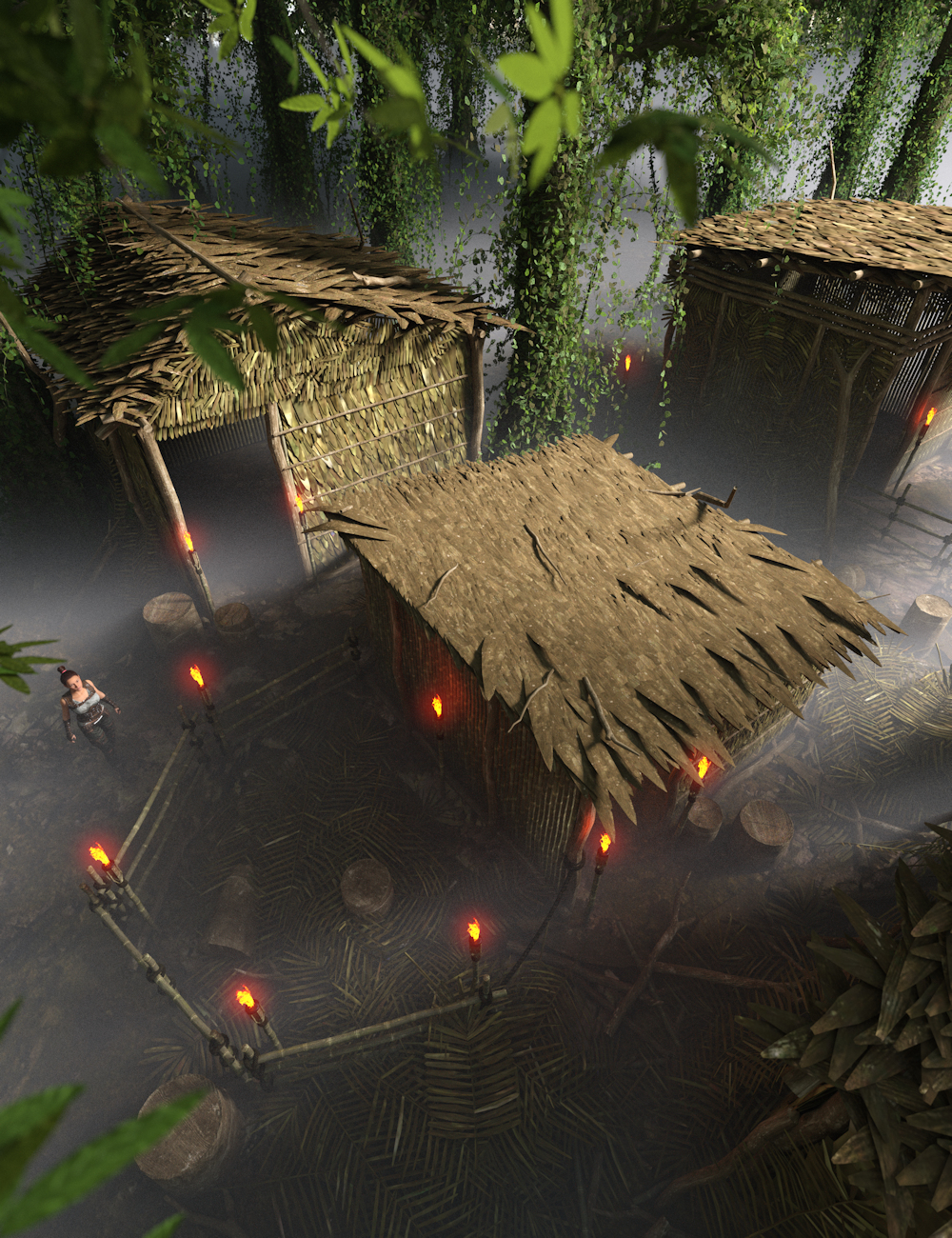 Jungle Huts 1 | Daz 3D