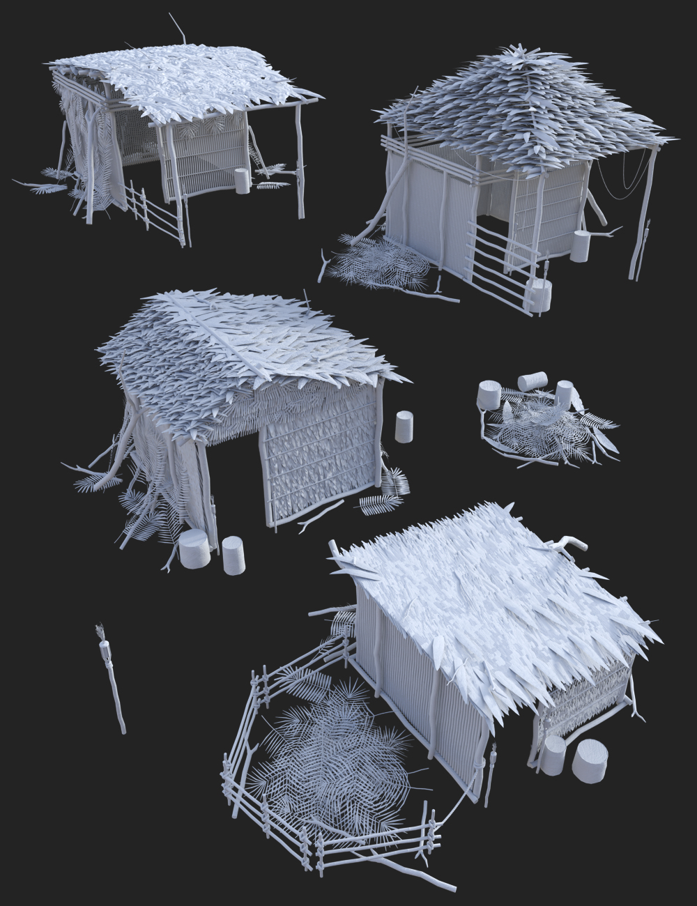 Jungle Huts 1 | Daz 3D