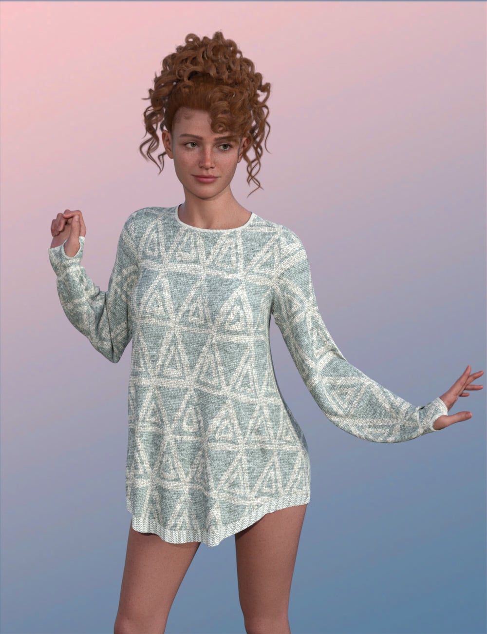 SIC dForce Jilly Sweater for Genesis 9 | Daz 3D