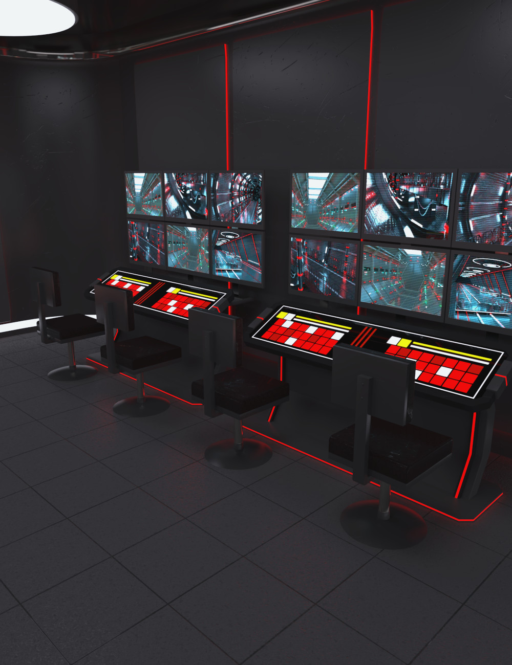 Sci Fi Surveillance Room ⋆ Freebies Daz 3D