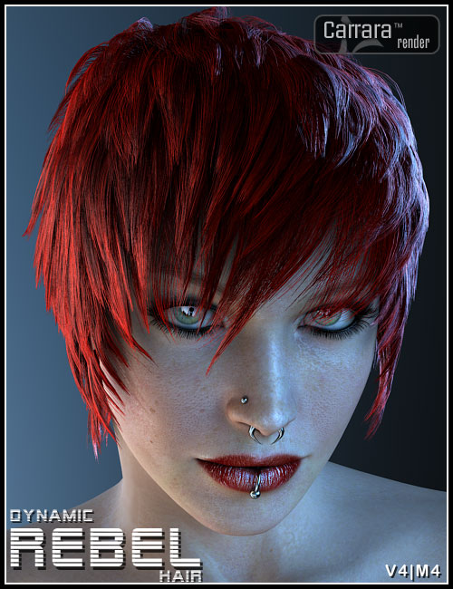 Dynamic Rebel Hair for V4 and M4 | Daz 3D