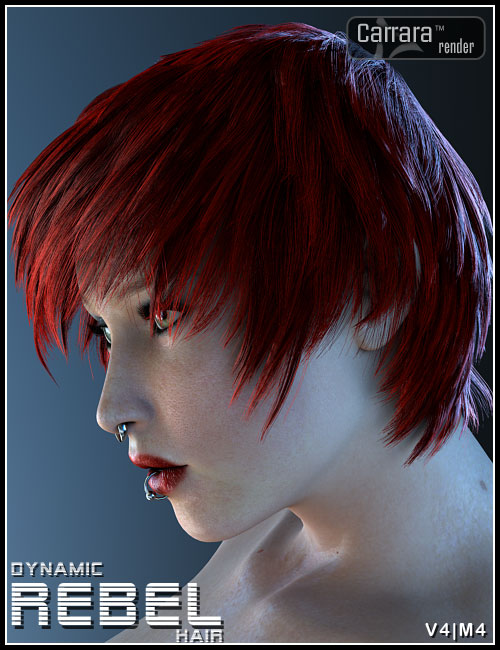 Dynamic Rebel Hair for V4 and M4 | Daz 3D