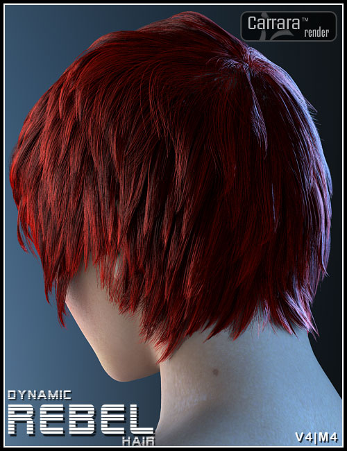 Dynamic Rebel Hair for V4 and M4 | Daz 3D