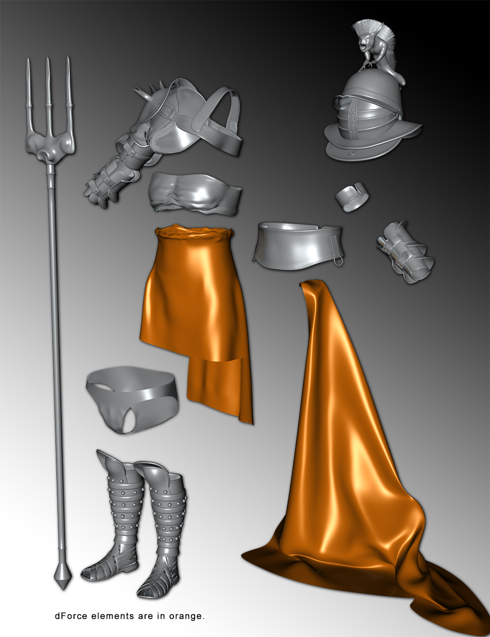 dForce Titus Gladiator Outfit for Genesis 9 | Daz 3D