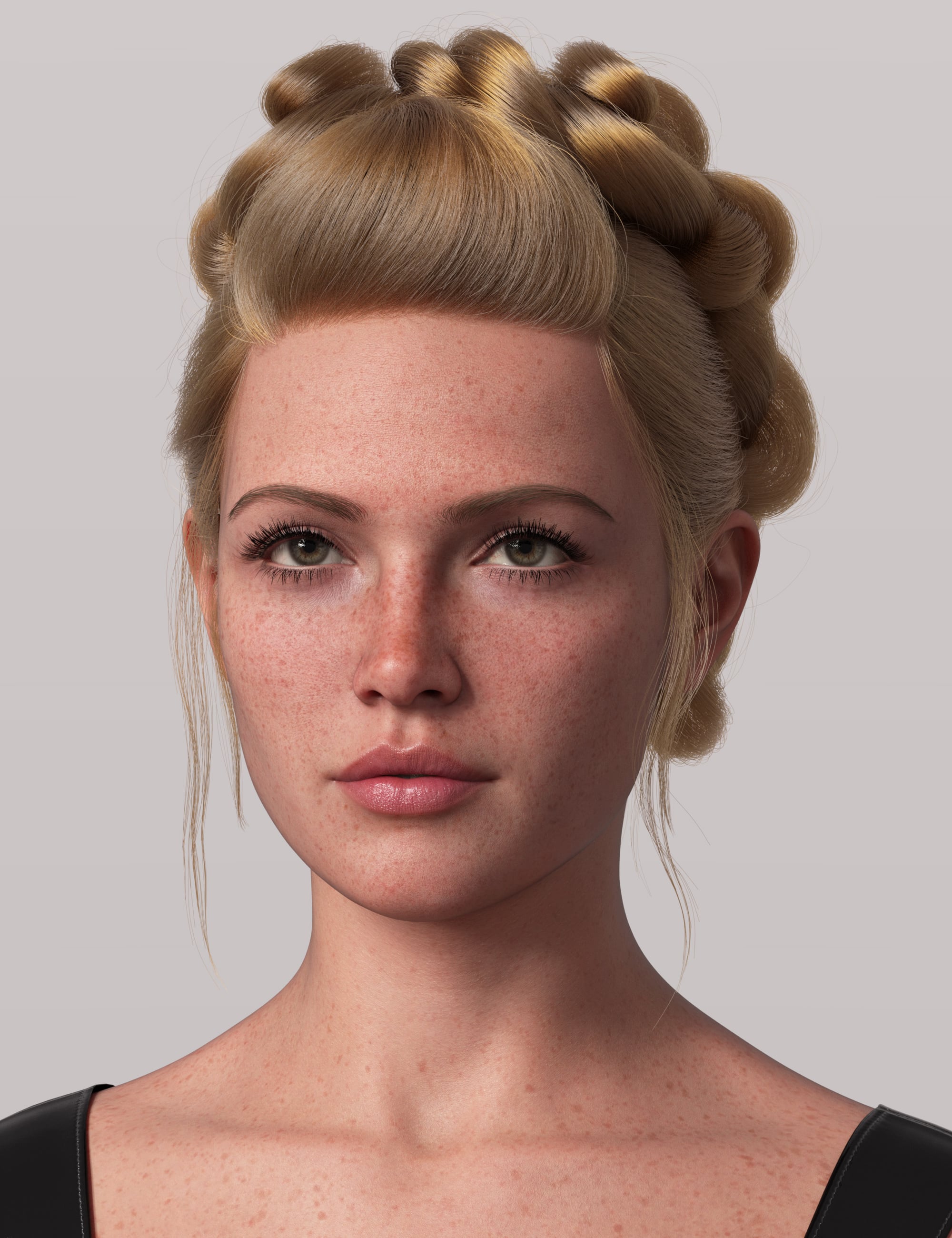dForce Strand-Based Burlesque Style Updo Hair for Genesis 9 and 8 ...