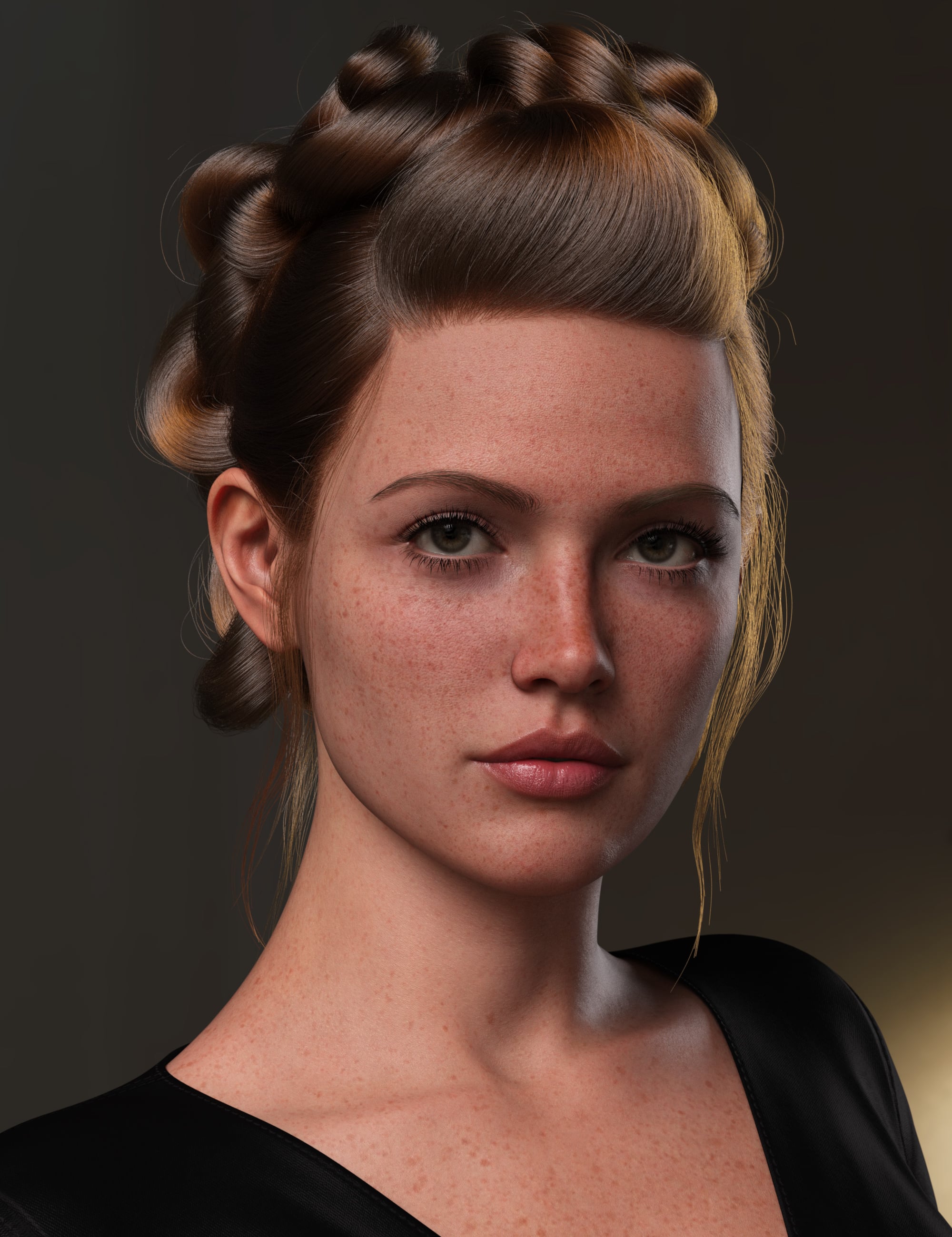 dForce Strand-Based Burlesque Style Updo Hair for Genesis 9 and 8 ...