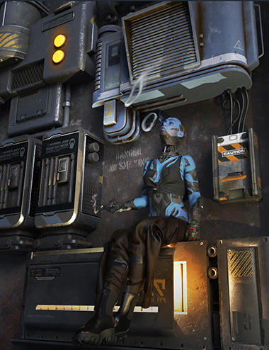 SciFi Wall Props | Daz 3D