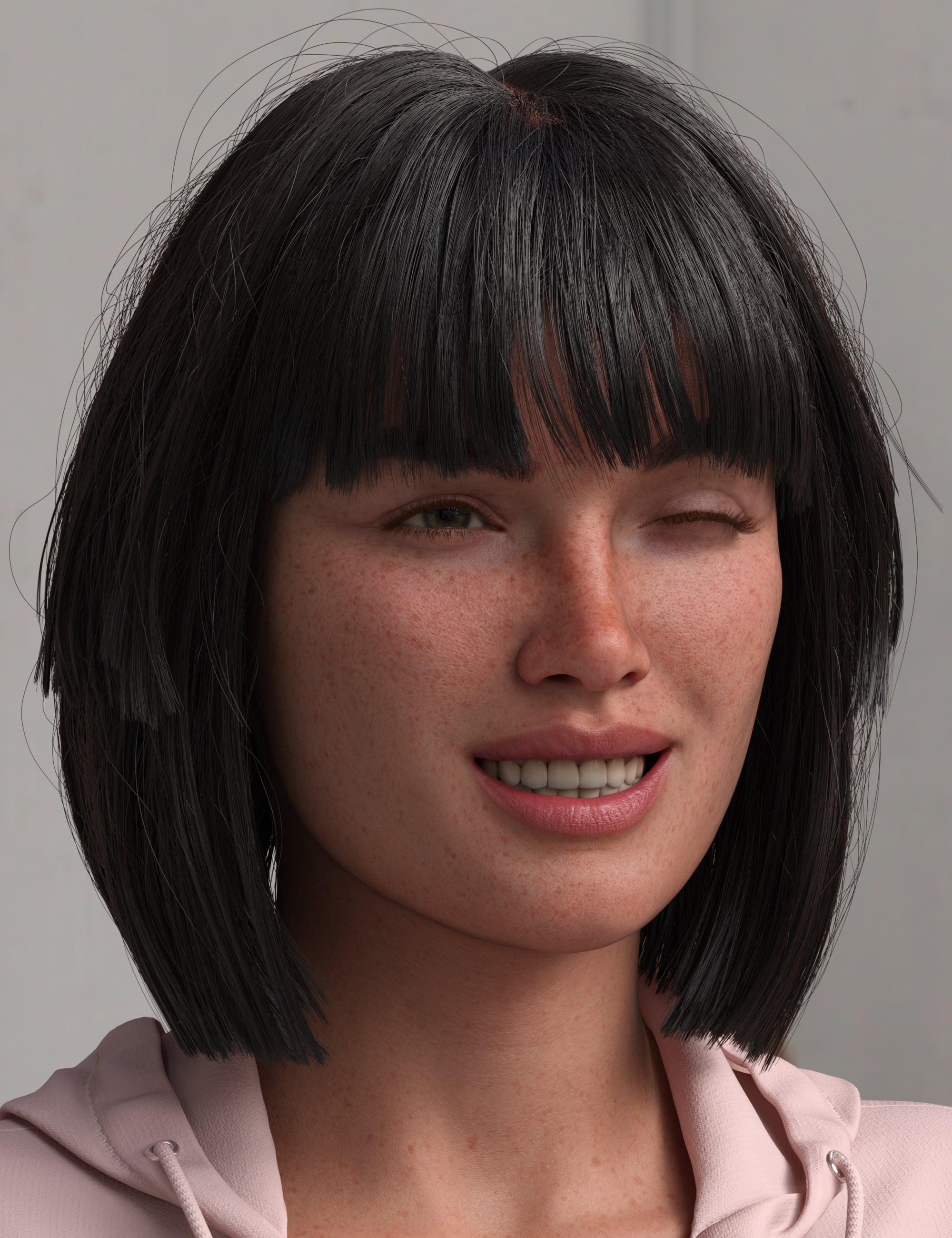 HS Choppy Bob Hair for Genesis 9 | Daz 3D