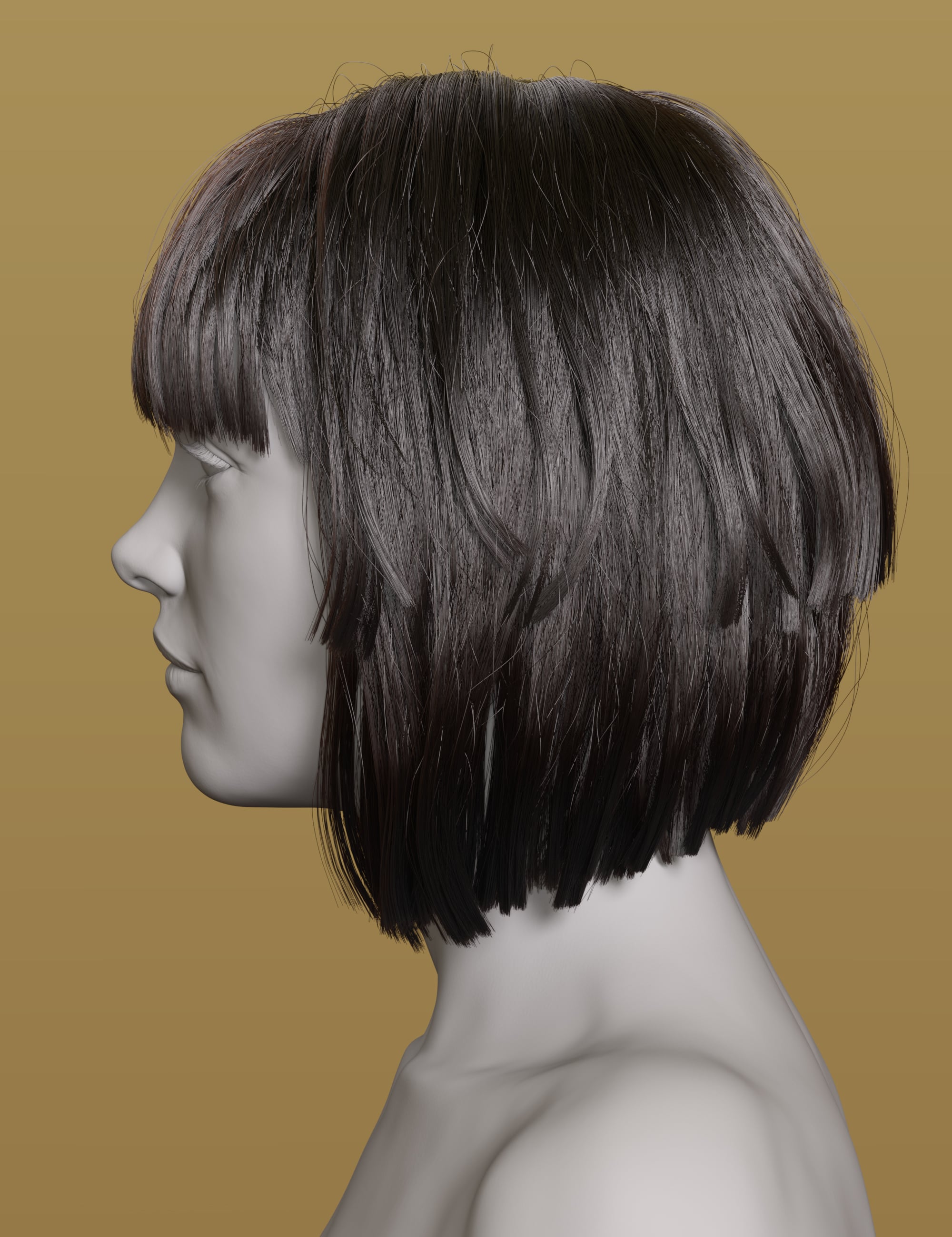 HS Choppy Bob Hair for Genesis 9 | Daz 3D