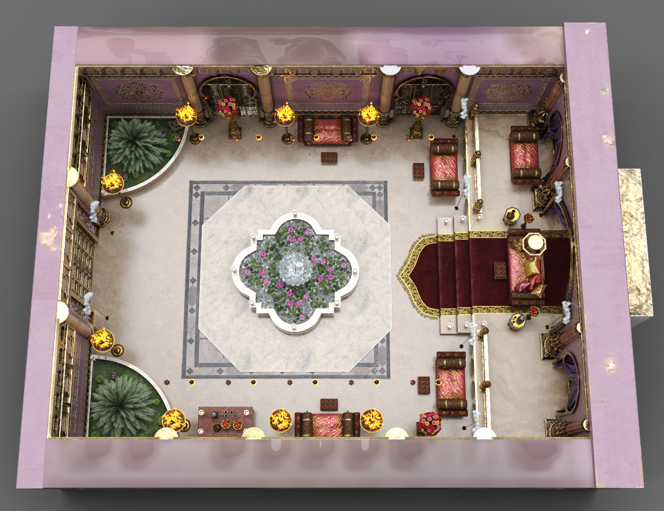 XI Arabian Palace Courtyard | Daz 3D