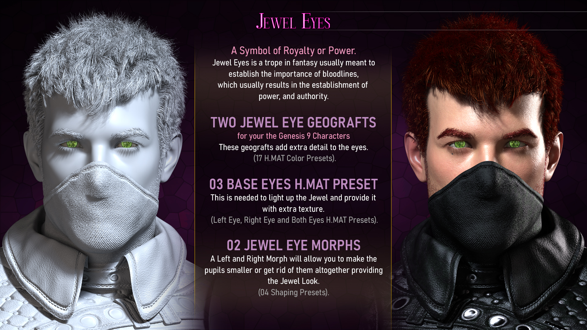 FPE Jewel Eyes for Genesis 9 | Daz 3D