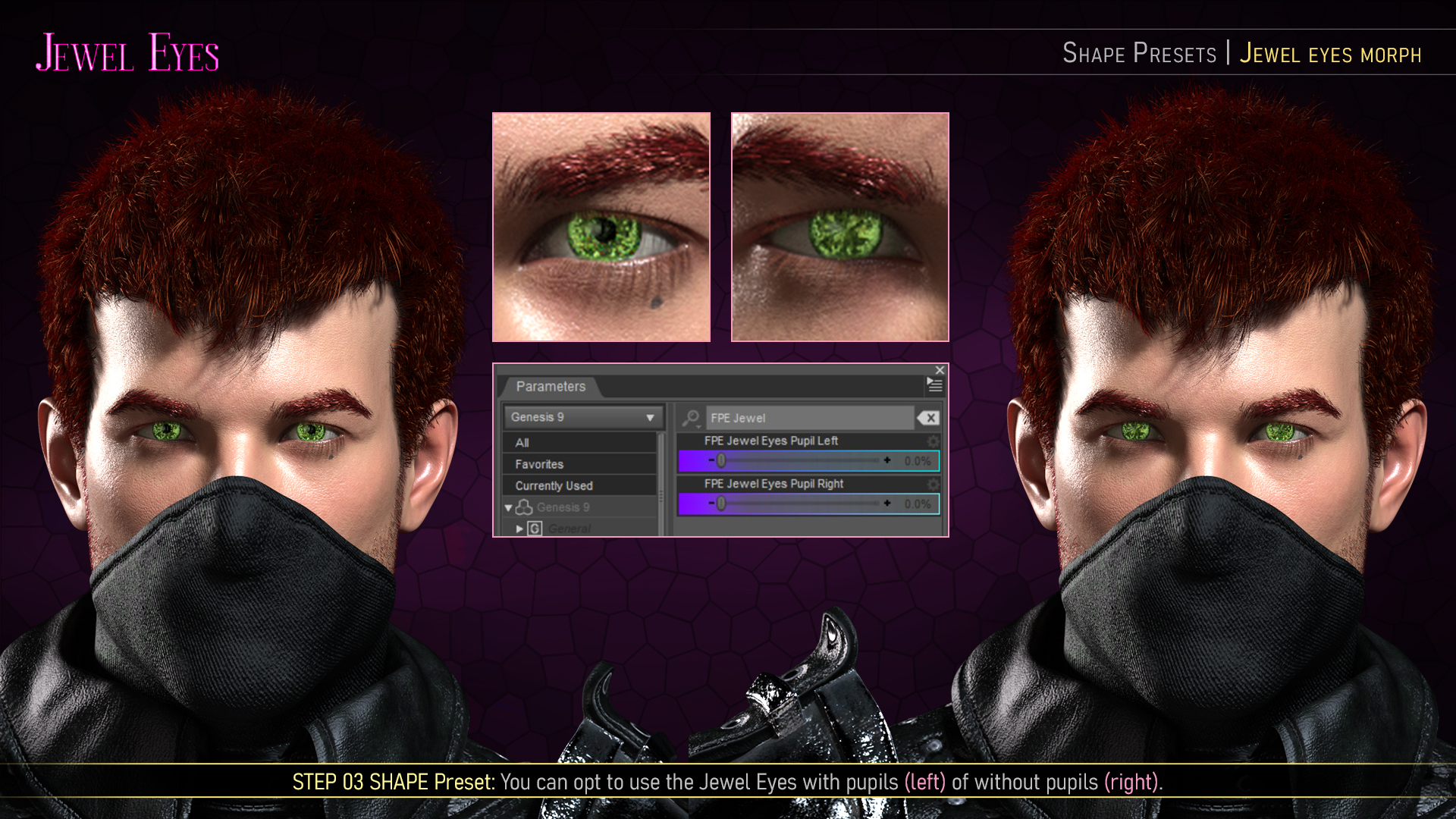 FPE Jewel Eyes for Genesis 9 | Daz 3D