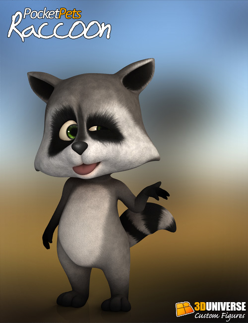 Pocket Pets Raccoon | Daz 3D