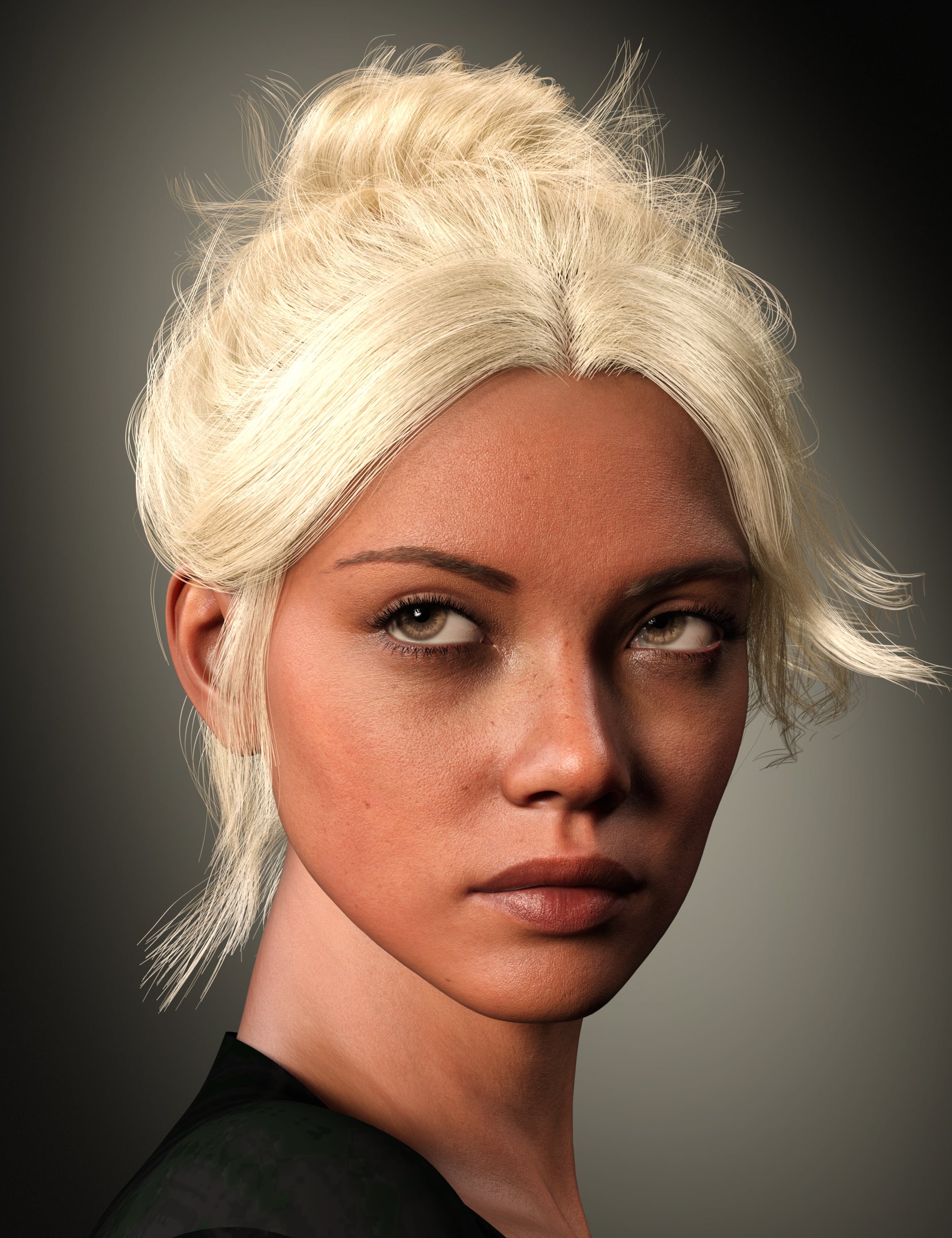 dForce Strand-Based FE Simple Updo Hair for Genesis 9 | Daz 3D