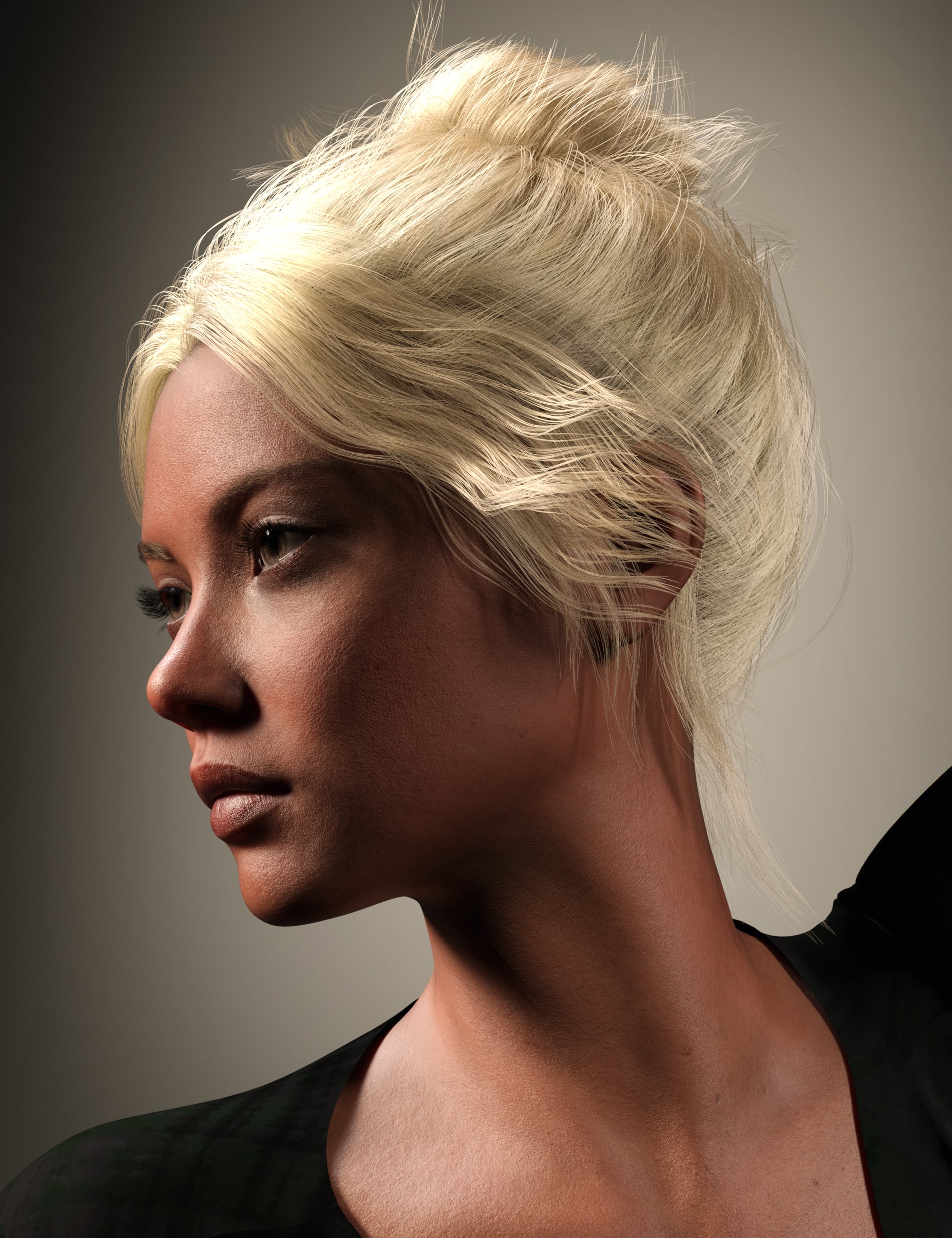 dForce Strand-Based FE Simple Updo Hair for Genesis 9 | Daz 3D