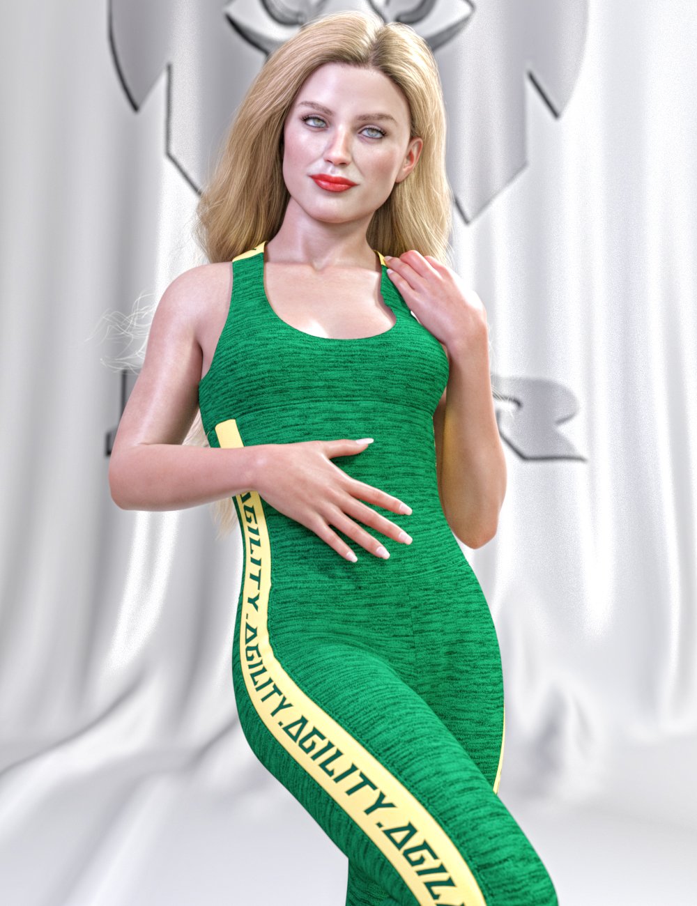 JMR dForce Petra Fitness Jumpsuit for Genesis 9 and 8 Females | Daz 3D