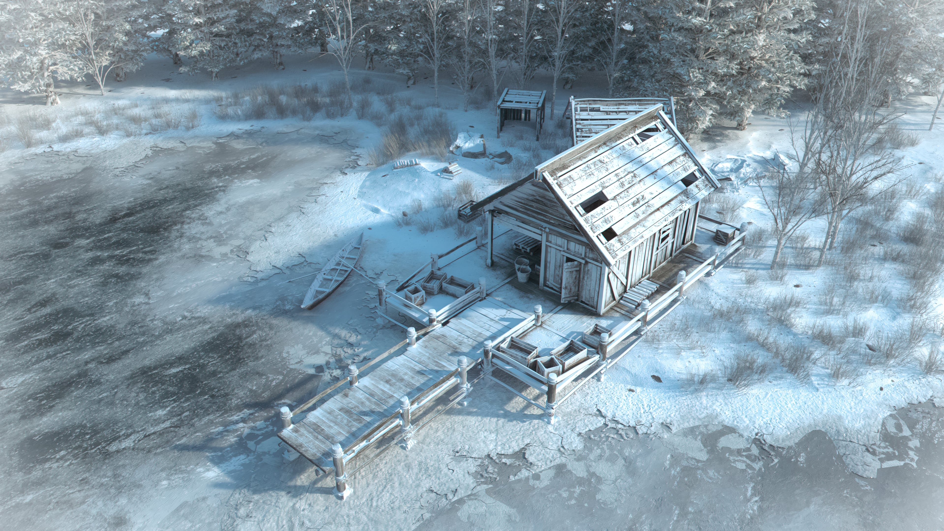 Frozen Lake Cabin | Daz 3D