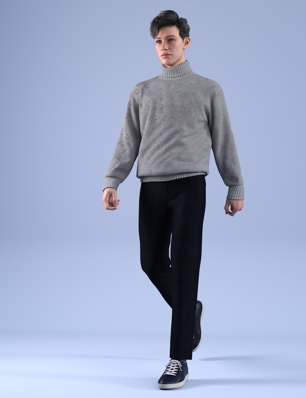 dForce HnC24 Turtleneck Sweater outfits for Genesis 9 ⋆ Freebies Daz 3D