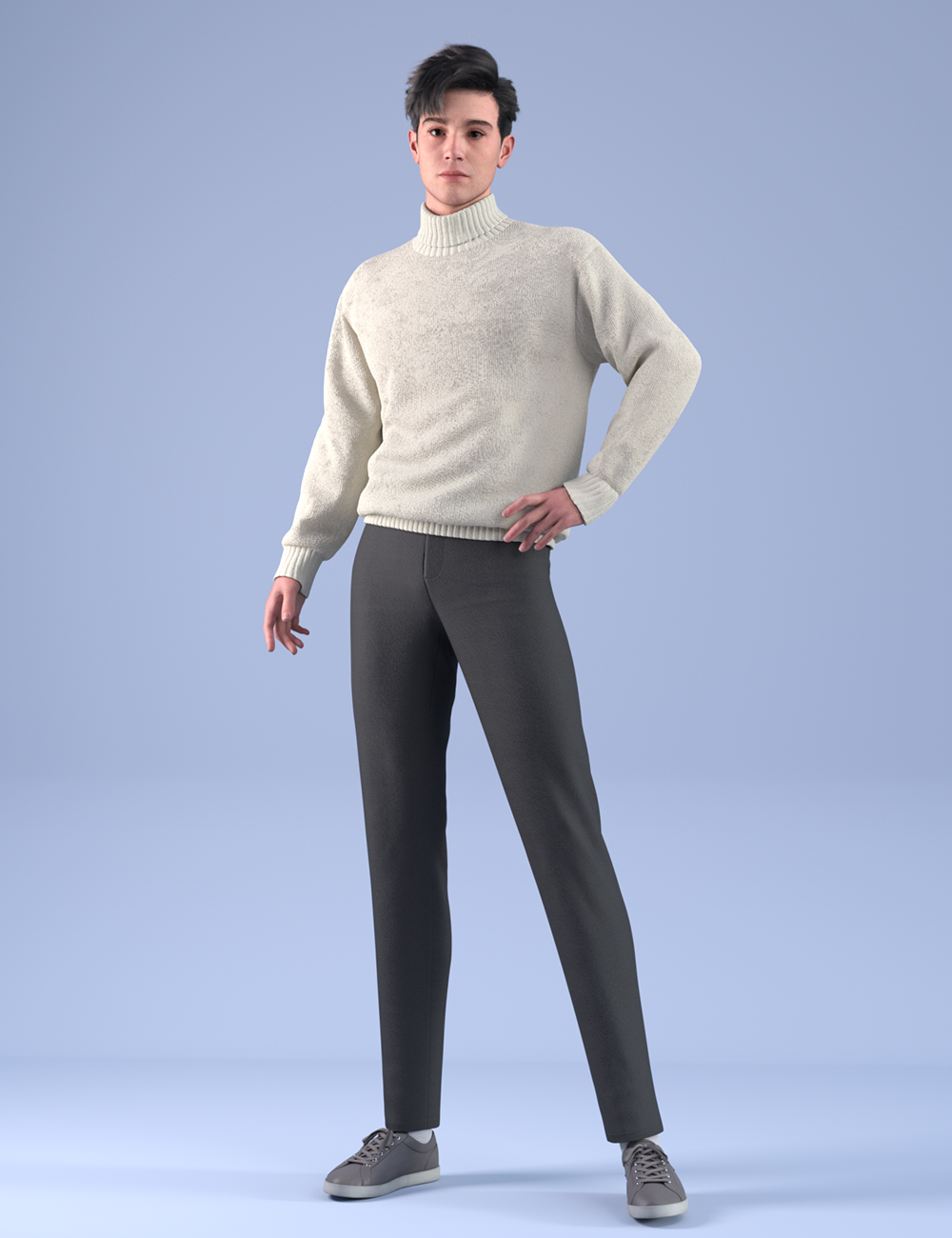 dForce HnC24 Turtleneck Sweater outfits for Genesis 9 | Daz 3D