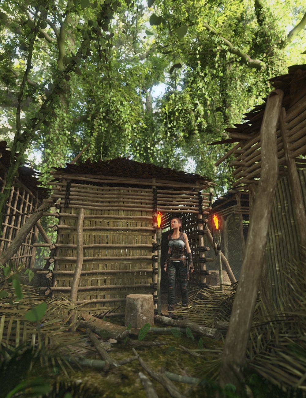 Jungle Huts 2 | Daz 3D