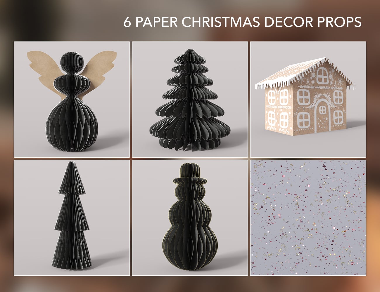 Paper Christmas Props | Daz 3D