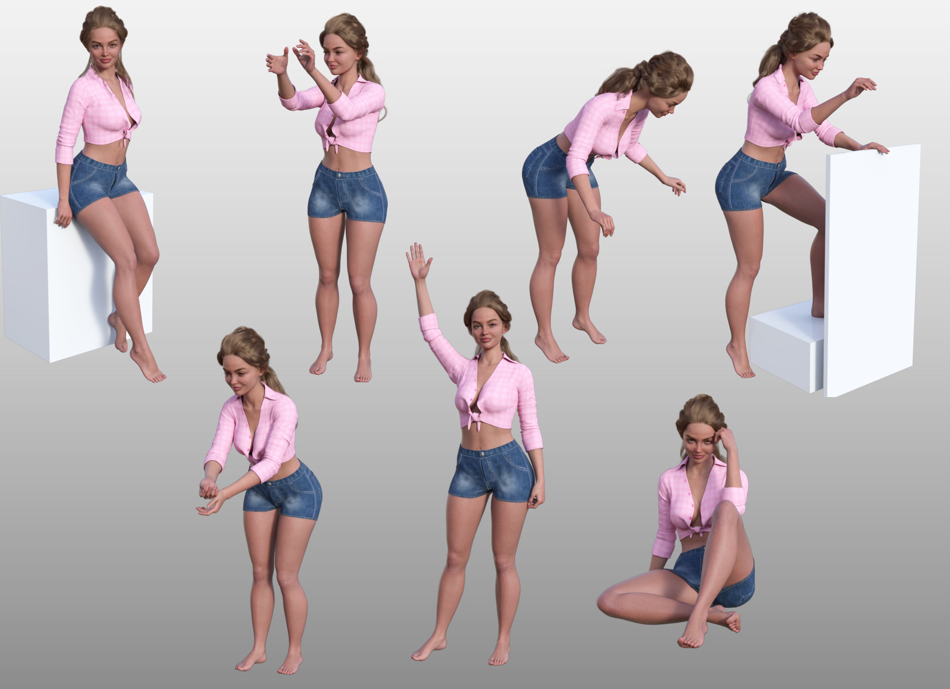 FG Farm Girl Poses | Daz 3D